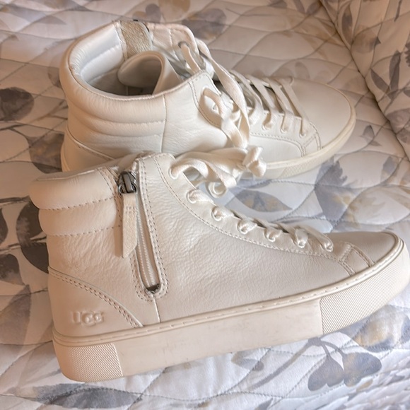 UGG | Shoes | Ugg White Hightop Sneakers Canvas Style | Poshmark